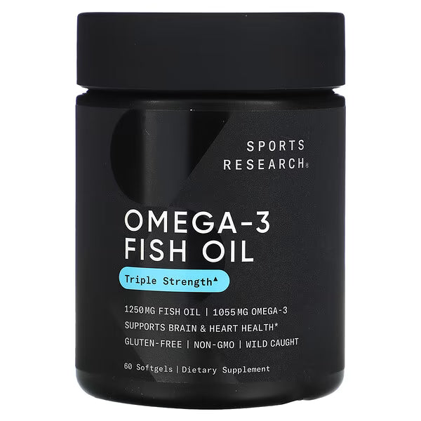 Sports Research - Aceite de pescado omega-3 (60 cápsulas blandas ...